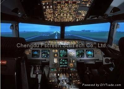 Large Rear Projection Screen for Flight Simulation - R-O-T - Fscreen ...
