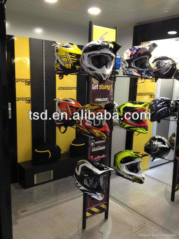 Free standing metal display rack for helmet/ helmet stand - TSD-M699 ...