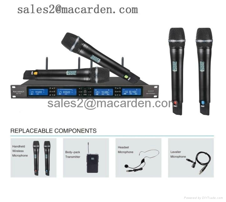Professional UHF Infrared Wireless Microphone System MC-310 - MACARDEN ...