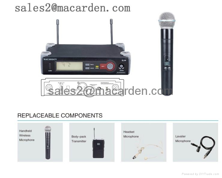 Professional UHF Infrared Wireless Microphone System SLX4 - MACARDEN ...