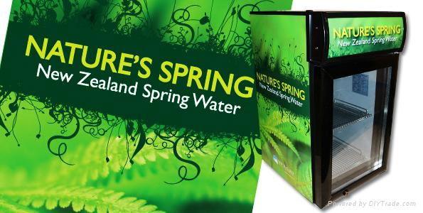 Screen printed PE,PP,PVC vinyl Sticker on Showcase - PVC sticker ...