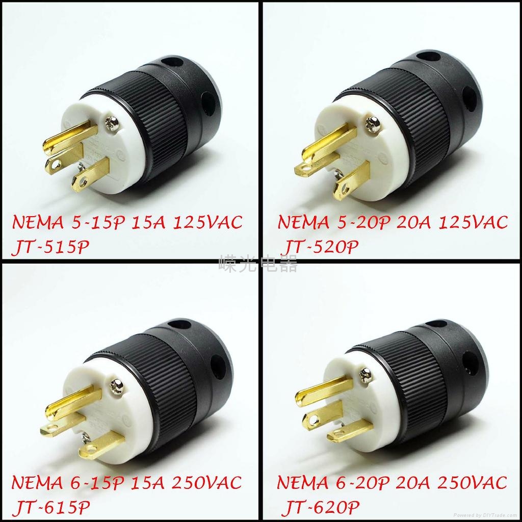 NEMA Straight Plug 15A 20A - JT-515P - JT (China Manufacturer) - Socket ...