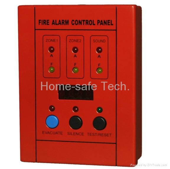 2 Zones Mini Conventional Fire Alarm Control Master Panel - HS1002M ...
