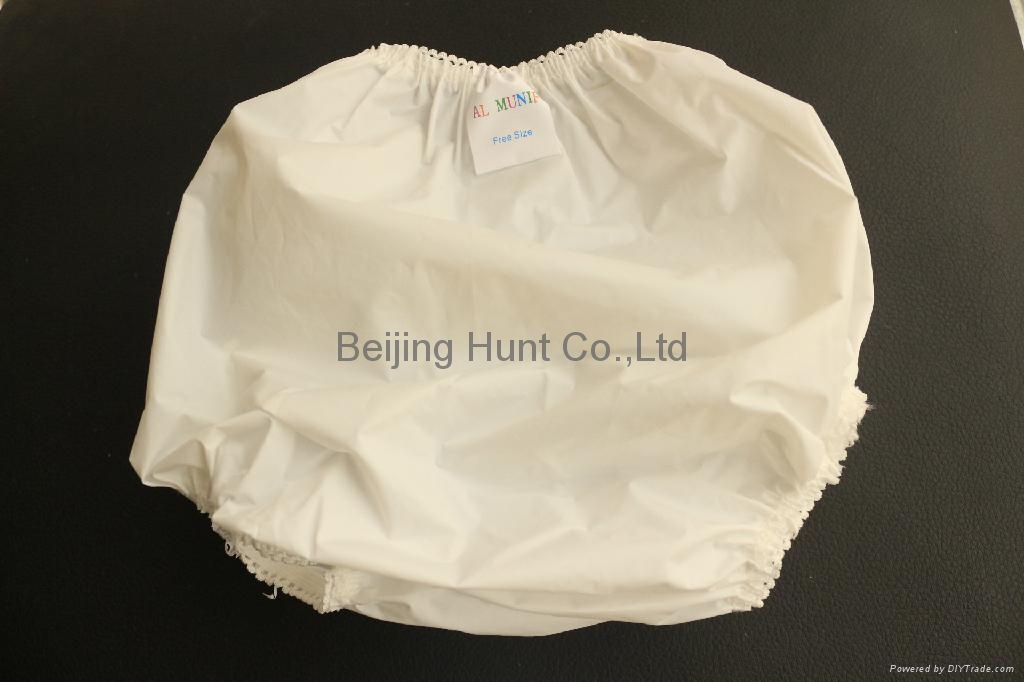 kids waterproof pants pvc plastic pants white PVC PEVA baby plastic ...