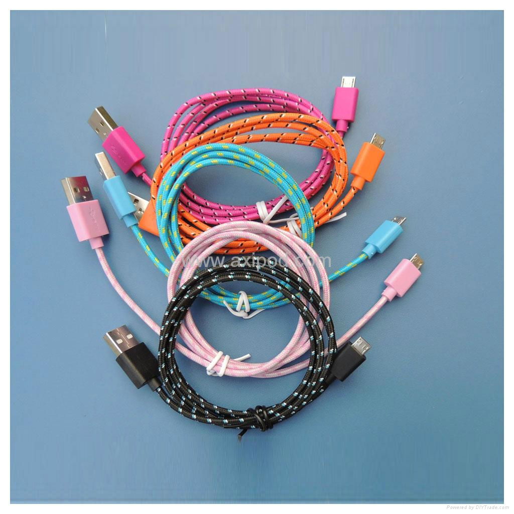 Cotton woven mobilephone cables - JYX-MBZ-MICRO - JYXcable (China ...