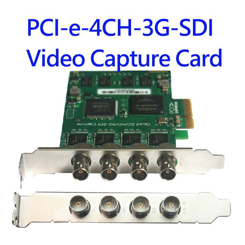 4 Channel 3G-SDI Video Conference Recorder/ Monitor Card PCI-E Capture ...