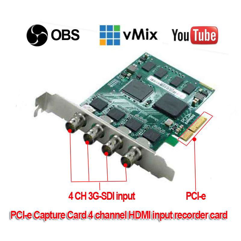 4CH-input 1080P 3G SDI video capture card used for non linear editing ...