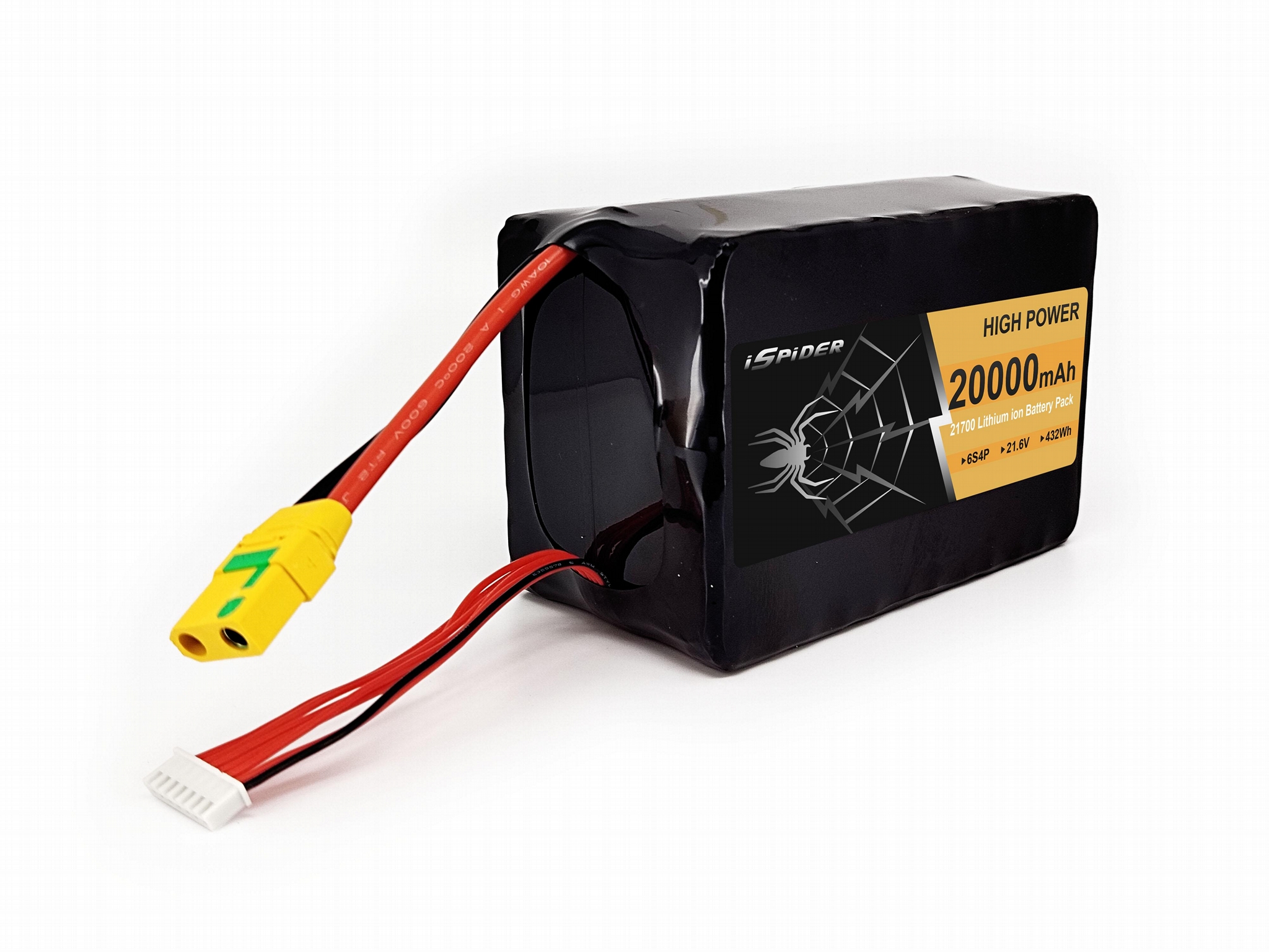 High power 6S4P 21700 21.6V 20Ah Li-Ion Battery pack for Drone UAV ...