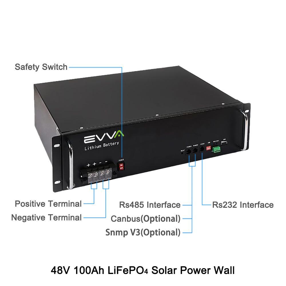 48V 300Ah ESS lithium iron phosphate batteries Solar Power Wall - EVVA ...