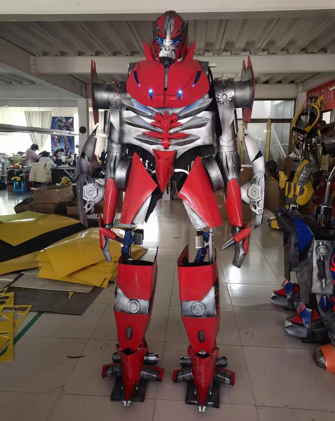 giant Mecha robot costume adult mech cosplay costume with LED lights ...