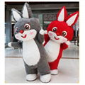 adult inflatable plush mascot costume inflatable furry rabbit bunny ...