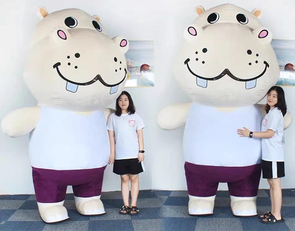 hippo mascot costume inflatable hippo costume adult - INF 037 (China ...