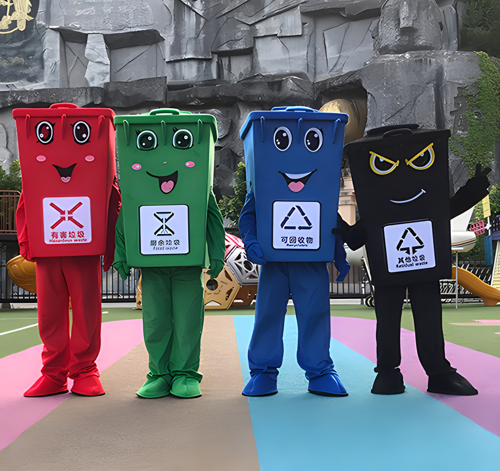 garbage can mascot costume for Environmental protection promotion ...