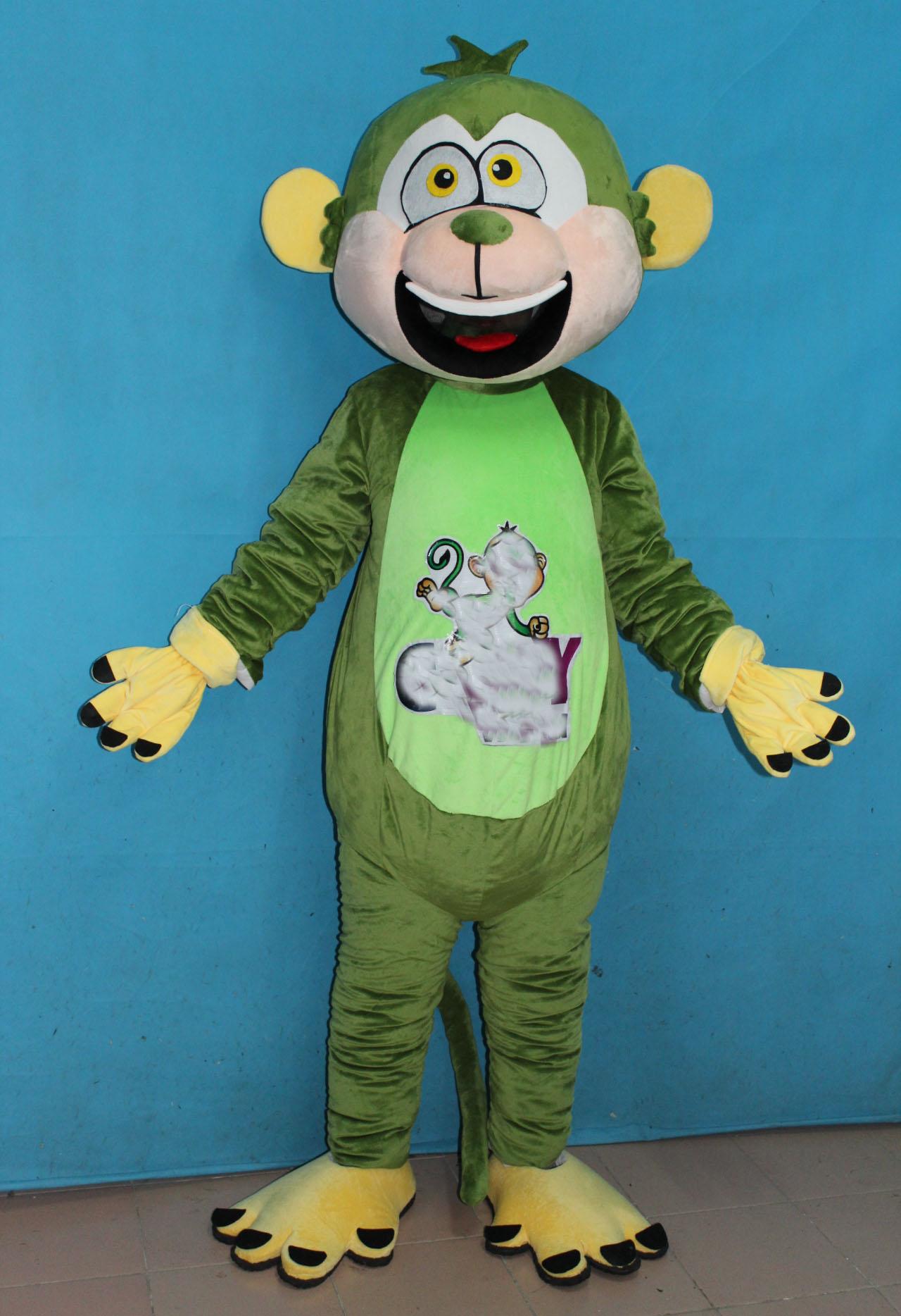 custom made adult green monkey mascot costume - sm 341 - smart mascot ...