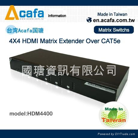 Matrix HDMI Switch Extender over IP with RS-232 Audio - HDM-4400 ...