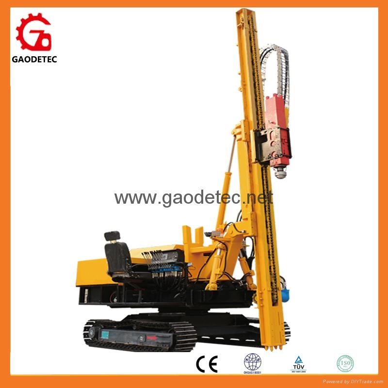 Middle-side Hydraulic Mini Piling Machine For Solar Posts - GDM26D-1 ...