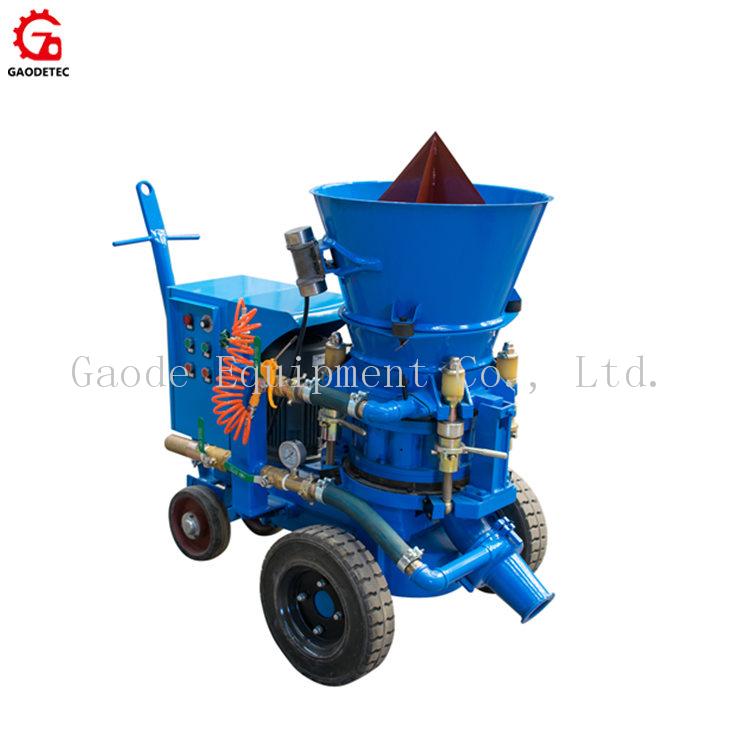 Variable output dry spraying refractory shotcrete gunning castable