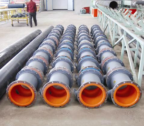 rubber lined pipes with best abrasion resistance and high temperature ...