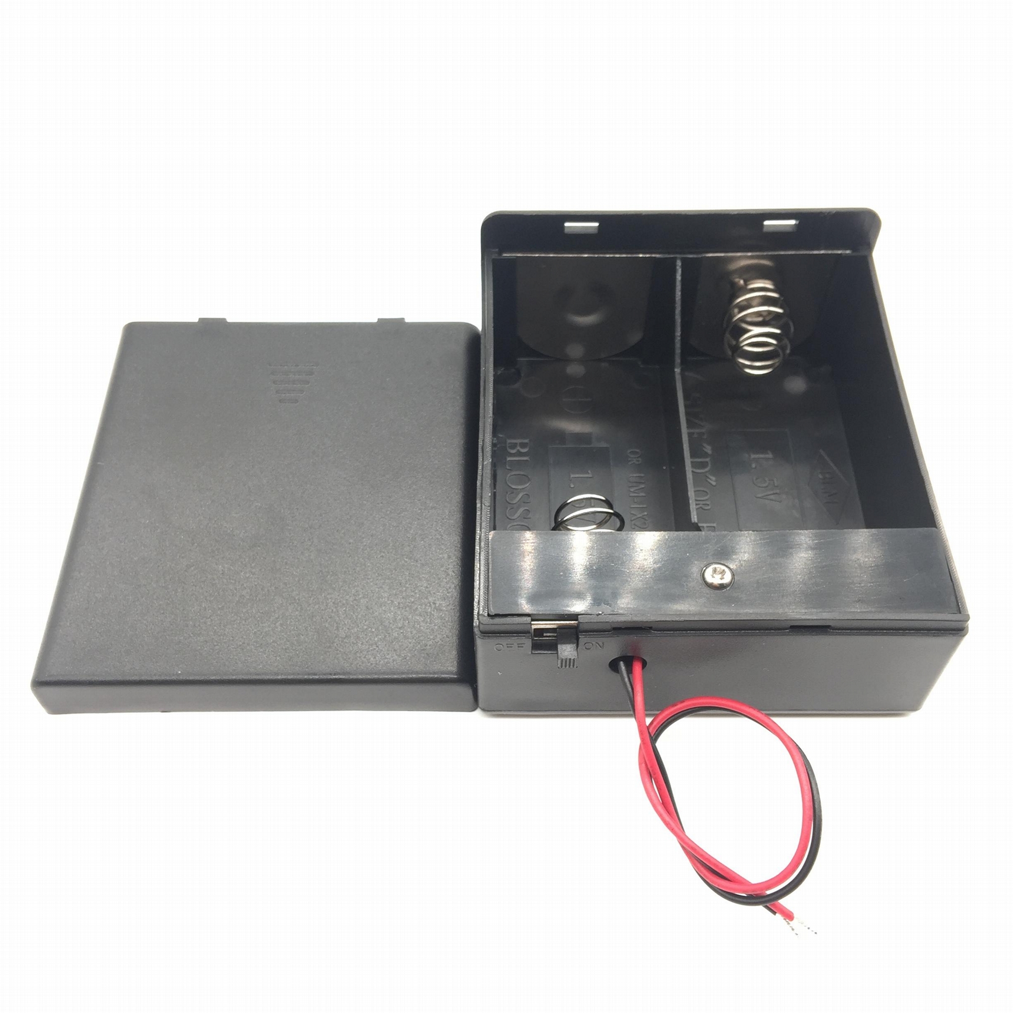 2 "D" Battery Holder with Lid and ON/OFF Switch (S-121) - BeiLaMoo ...