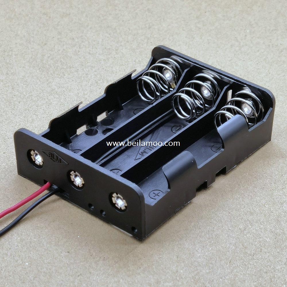 In Parallel 18650*3 Battery Holder with Wire Leads 3.7V DC - L18650*3P ...