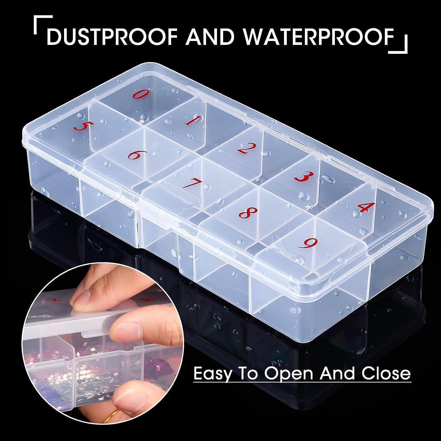 Nail Tip Box Holder Plastic Nail Organizer Storage Boxes Empty Plastic ...