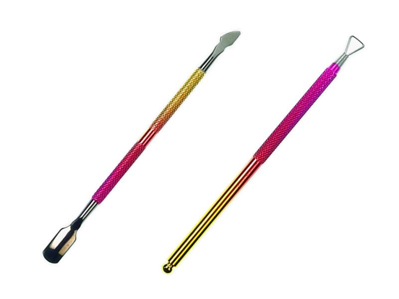 Nail Art Tools Cuticle Pusher Nail Polish Scraper 2 pcs in Plastic Box ...