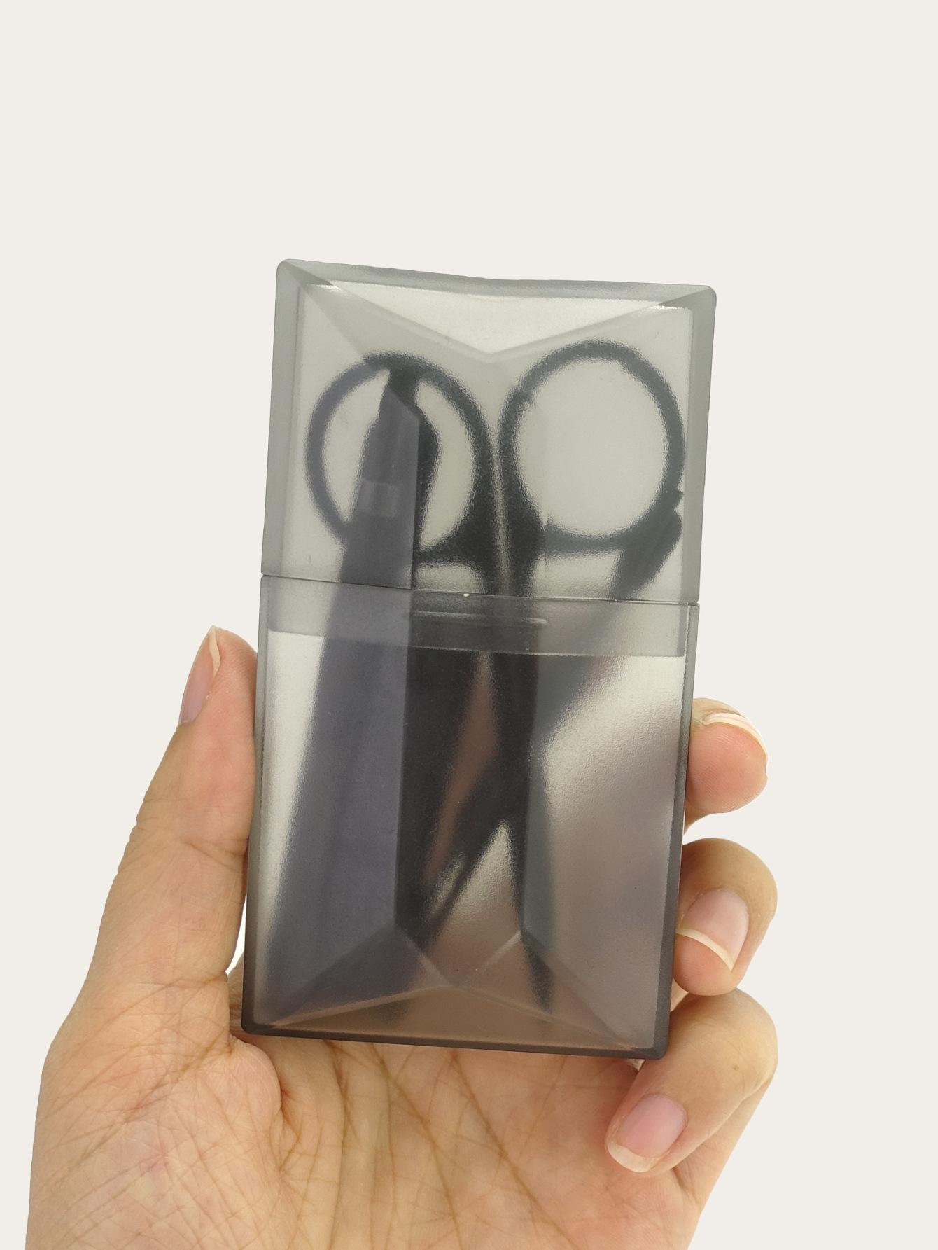 Manicure Set 7 pcs Black Nail Clipper Nail File Kit In Plastic Box ...