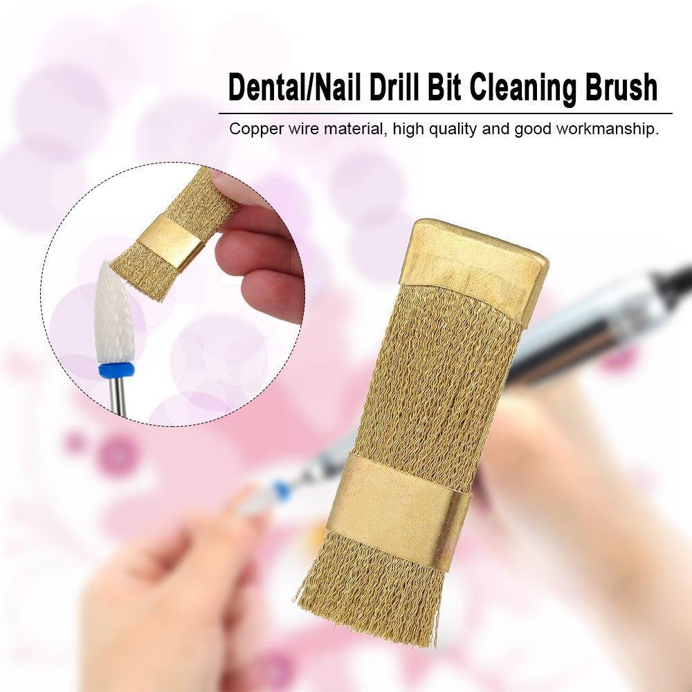 Batch Bur Cleaning Brass Wire Brush Flat Bur File Holder Cleaning Brush ...