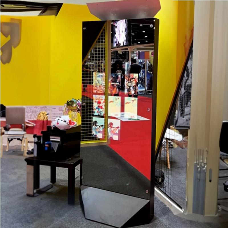 90 Degree Vertical Floor Mirror Photo Booth - 65glass 43touch ...