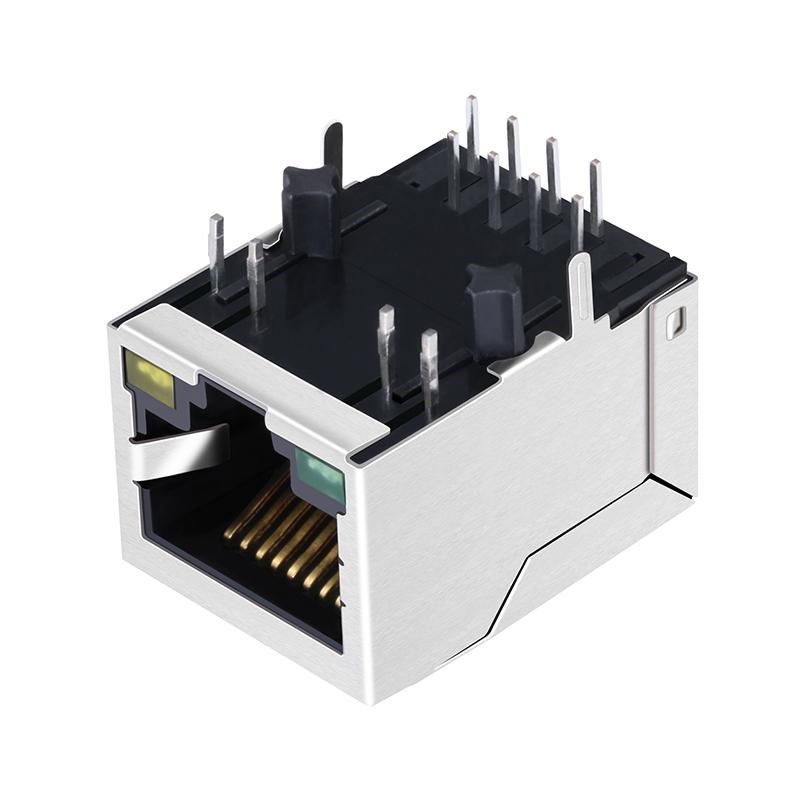 SI-60127-LF 10/100 Base-T 1 Port Shielded RJ45 Jack Connector - LINK-PP ...