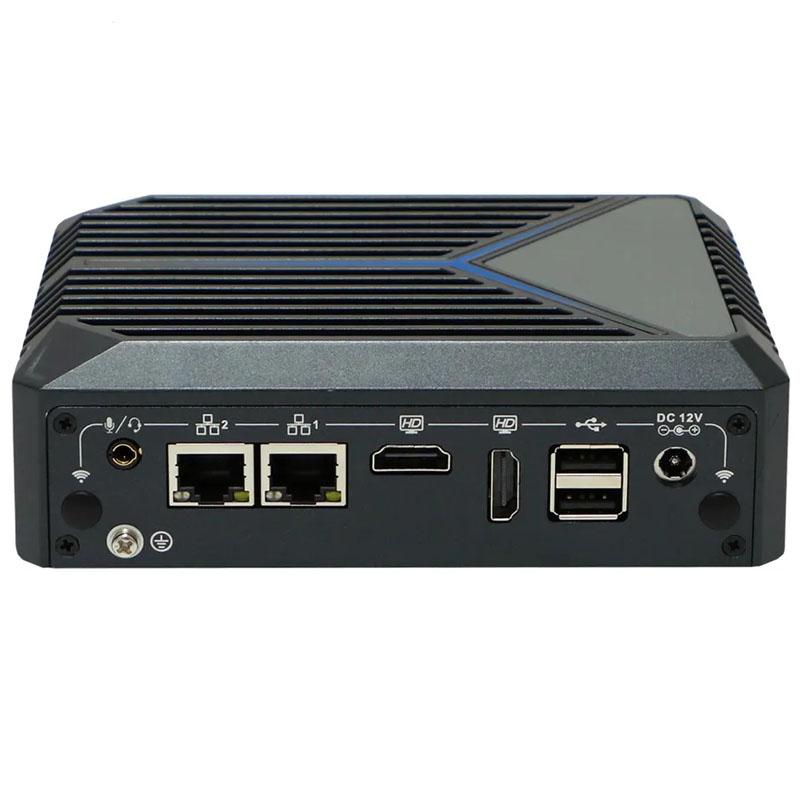 Fanless Mini PC 12th Gen Celeron J6412 2 LAN 8 USB 2 HD DDR4 3200MHz Industrial - C8 - Partaker ...