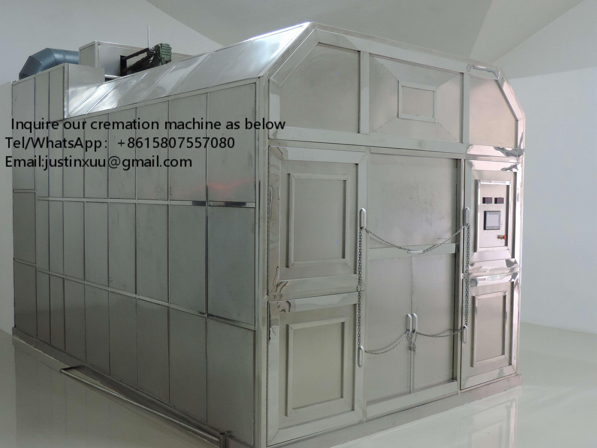 Human movable crematorium incinerator type for virus death designed for ...