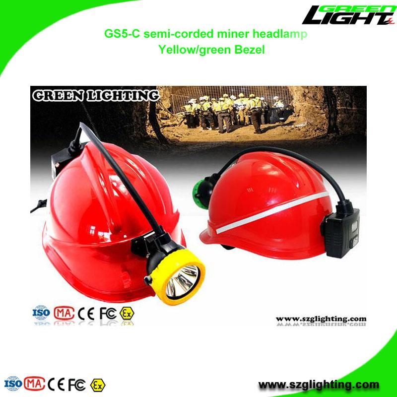 5.2Ah 10000Lux Semi Corded Miners Cap Lamp Waterproof LED Mining ...