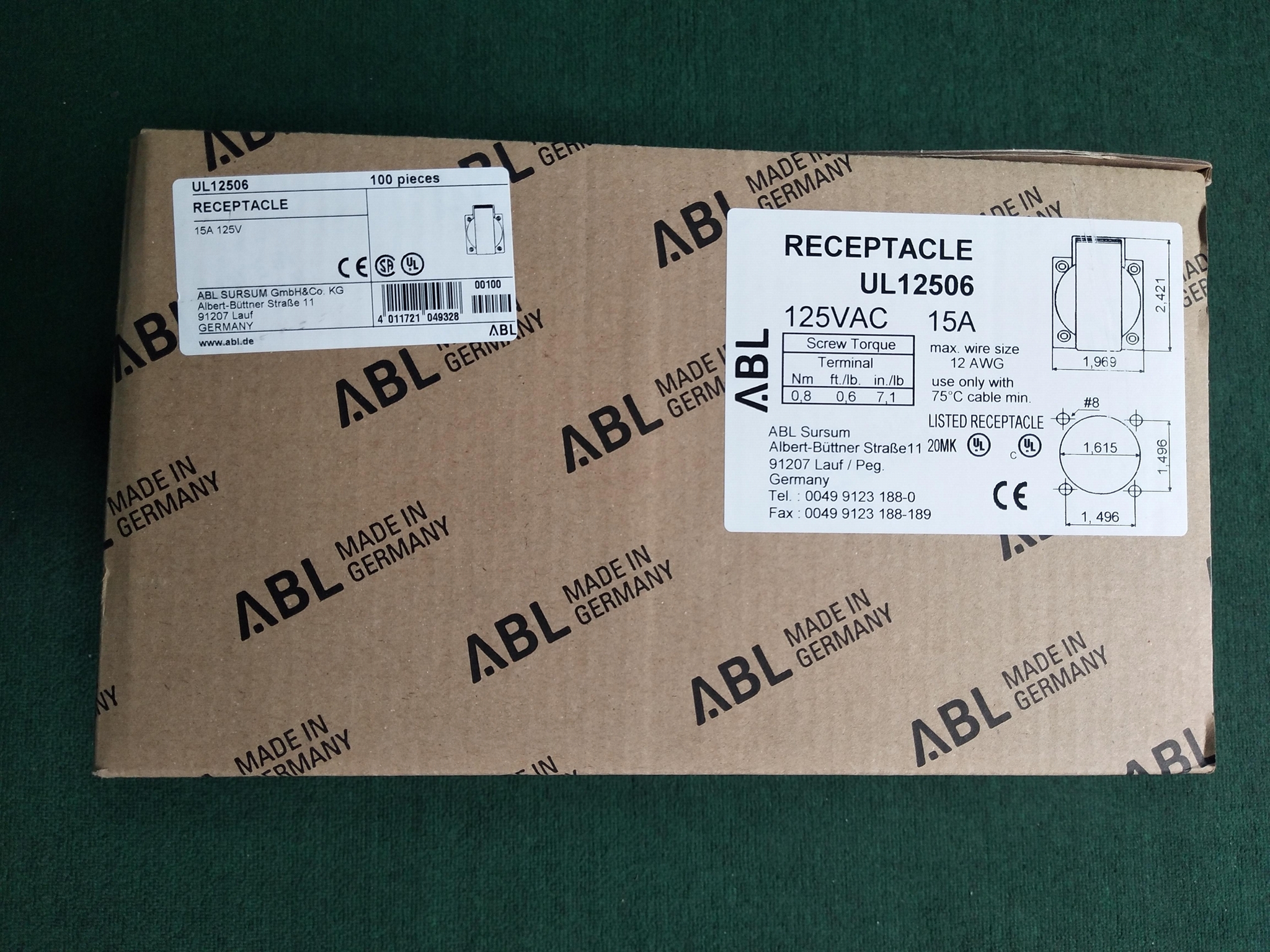 德国ABL插头插座 UL 12506 (中国 广东省 生产商) - 插头、插座 - 电子、电力 产品 「自助贸易」