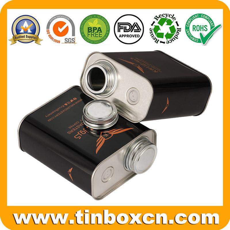 250g Airtight Screw Cap Tea Coffee Bean Tin Can with Air Valve - BRCO ...