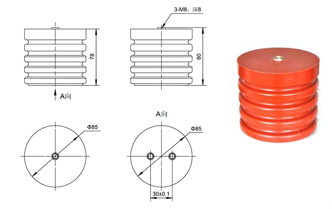 Indoor voltage sensors for ZW20 VCB and FZW28 LBS - KEVA R 12 P - OEM ...