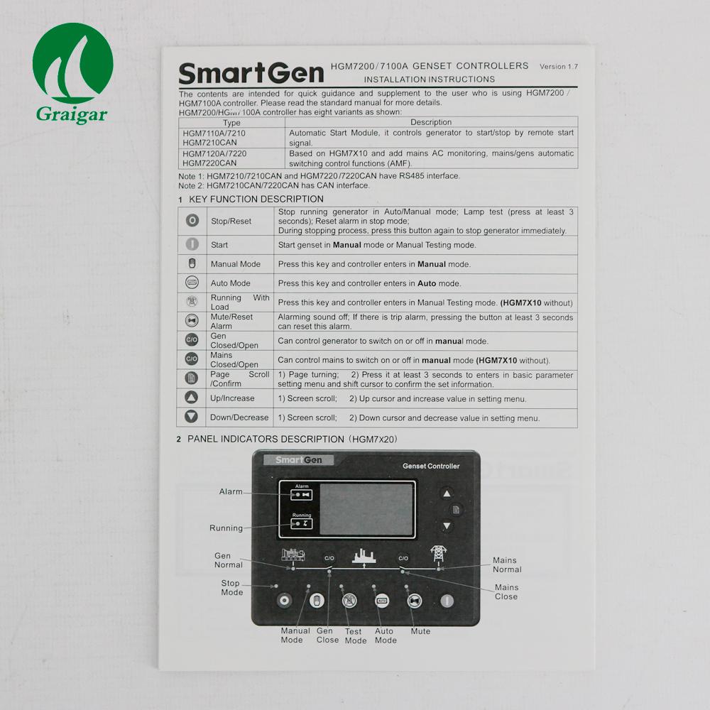Smartgen HGM7220 Generator Controller Control Panel Auto Start Module (China Manufacturer ...