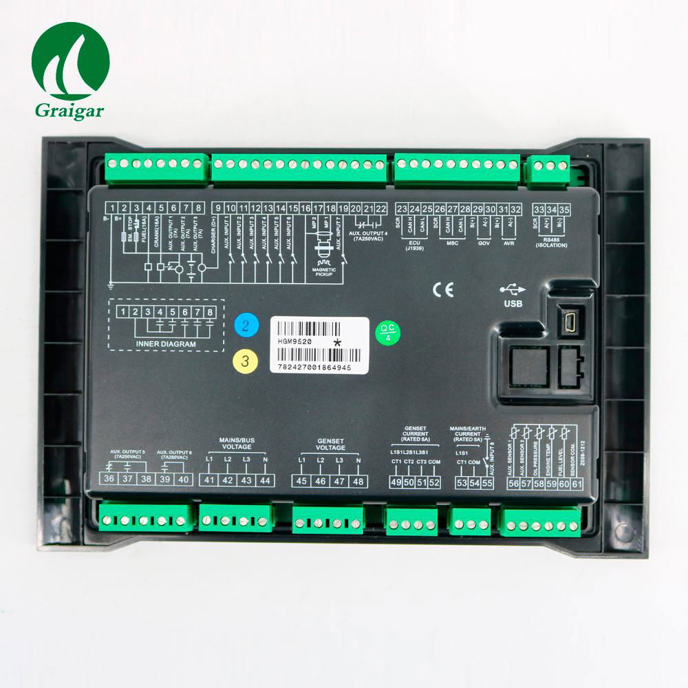 Smartgen HGM9520 Generator Controller for Manual/Auto Parallel Systems Generator (China ...