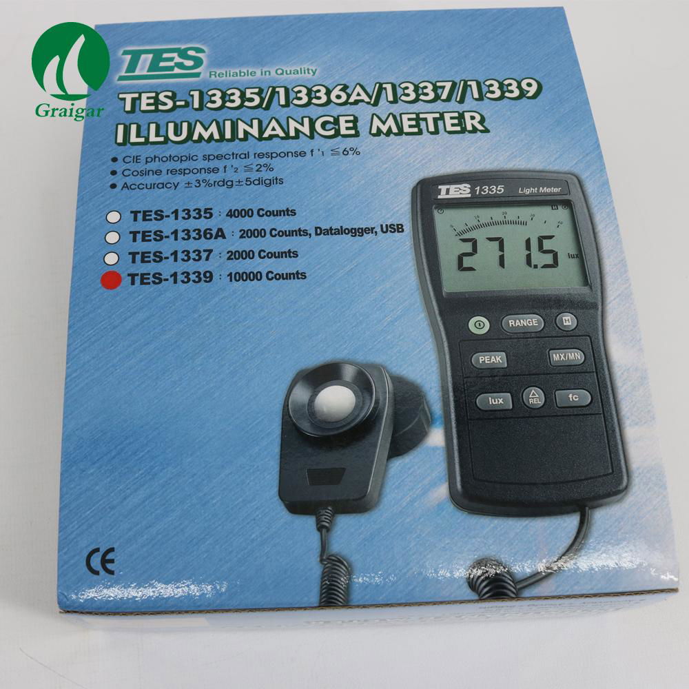 Digital Light Meter Luminous Digital Lux Tester TES-1339 Luxmeter Tes ...