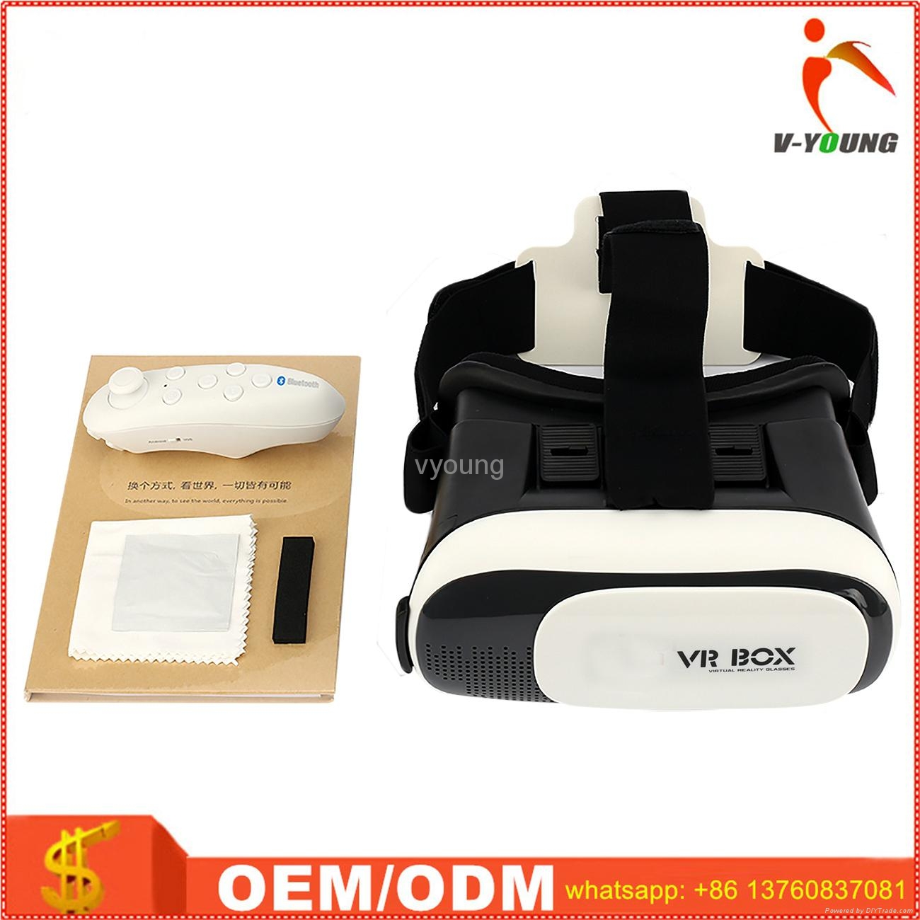 Factory sale Google Cardboard VR Box 2.0 Virtual Reality 3D Glasses for ...