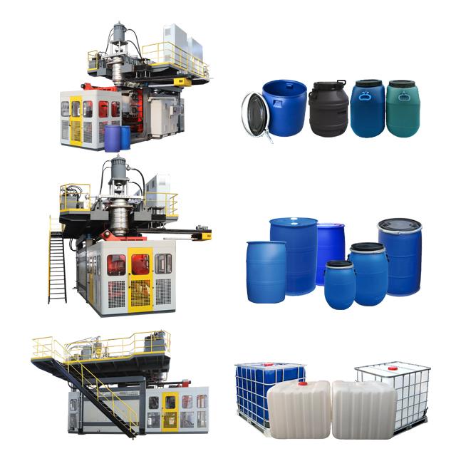 220L HDPE Double Ring Drum Extrusion Blow Molding Making Machine for Sale - YK 200L-2layer ...