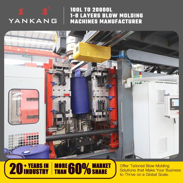 220L HDPE Double Ring Drum Extrusion Blow Molding Making Machine for Sale - YK 200L-2layer ...