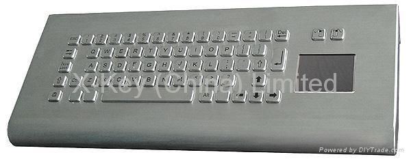 IP65 industrial metal desktop keyboard with touchpad and mounting hole ...