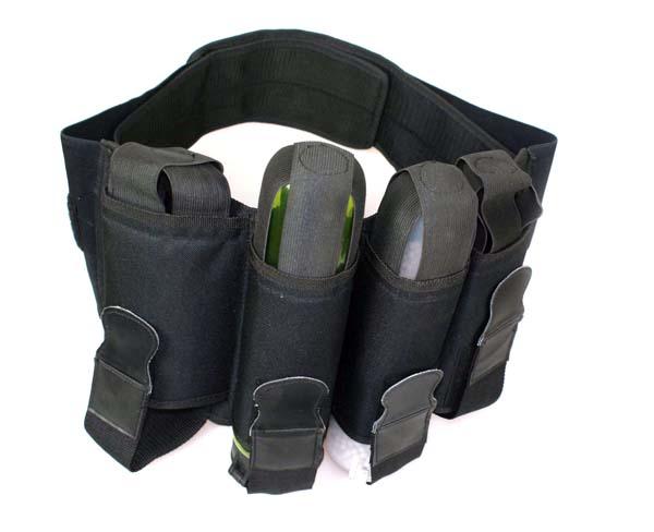 GP-400B Black Paintball Tactical Belt with Paintball Container Holders ...