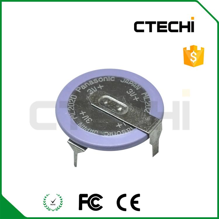 ML2020 3V Panasonic rechargeable battery with tabs (China Manufacturer ...