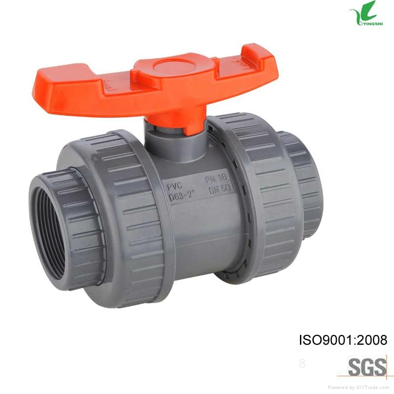 plastic upvc pvc double union ball valve - GT201 - YINGSHI (China ...