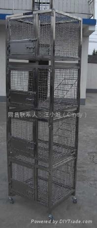 Four layers stainless steel cat rabbit cage (China Manufacturer) - Pet ...