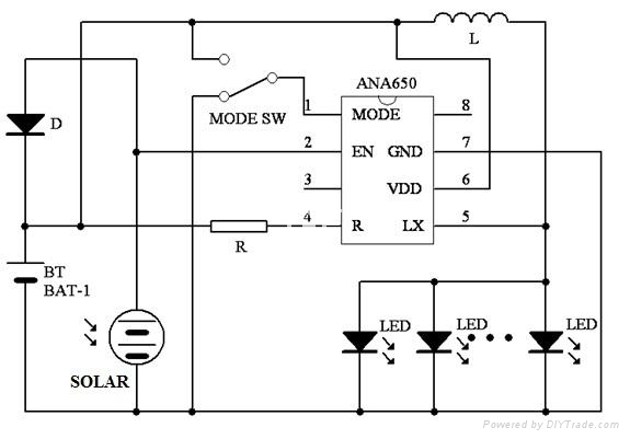 閃爍與常亮的太陽能警示燈燈串主控ANA650 (中國 貿易商) - 集成電路 - 電子元器件 產品 「自助貿易」