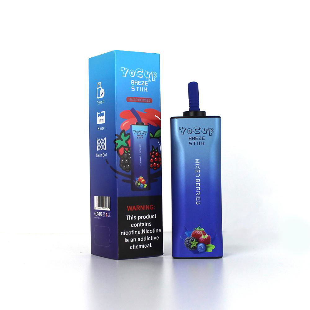 Breze Stiik Yocup disposable 8000 Puffs Vape Bar USB-C rechargeable Pod ...