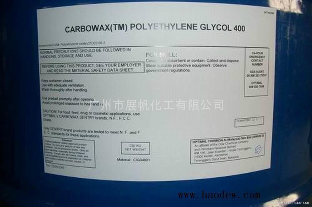 陶氏DOW聚乙二醇PEG400 (中国 广东省 贸易商) - 醇 - 有机原料 产品 「自助贸易」